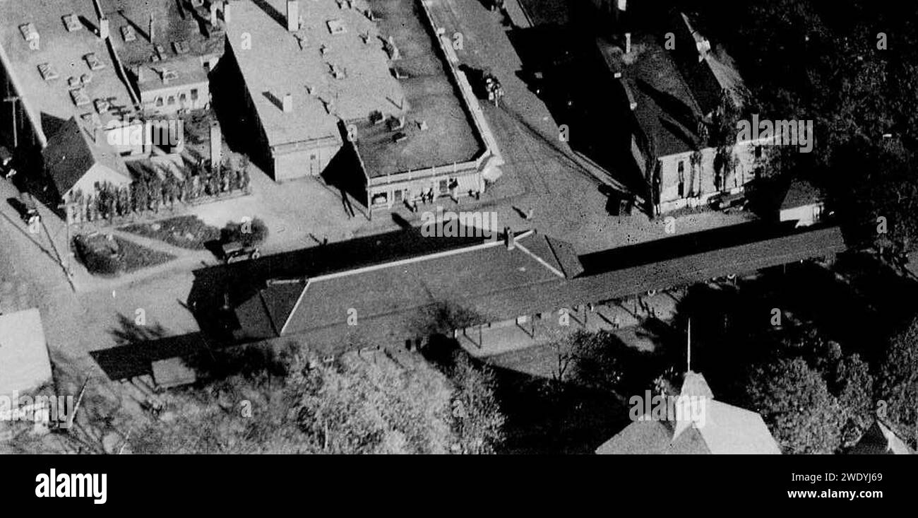 Aerial view of Quincy station, 1921 Stock Photo - Alamy