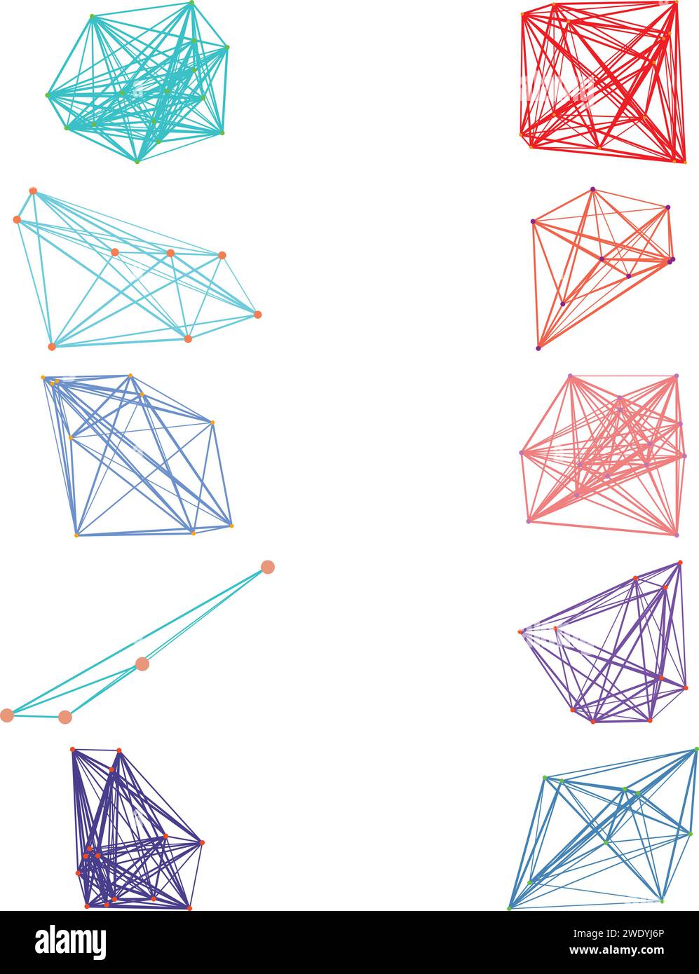 An abstract cut out transparent node network futuristic design element ...