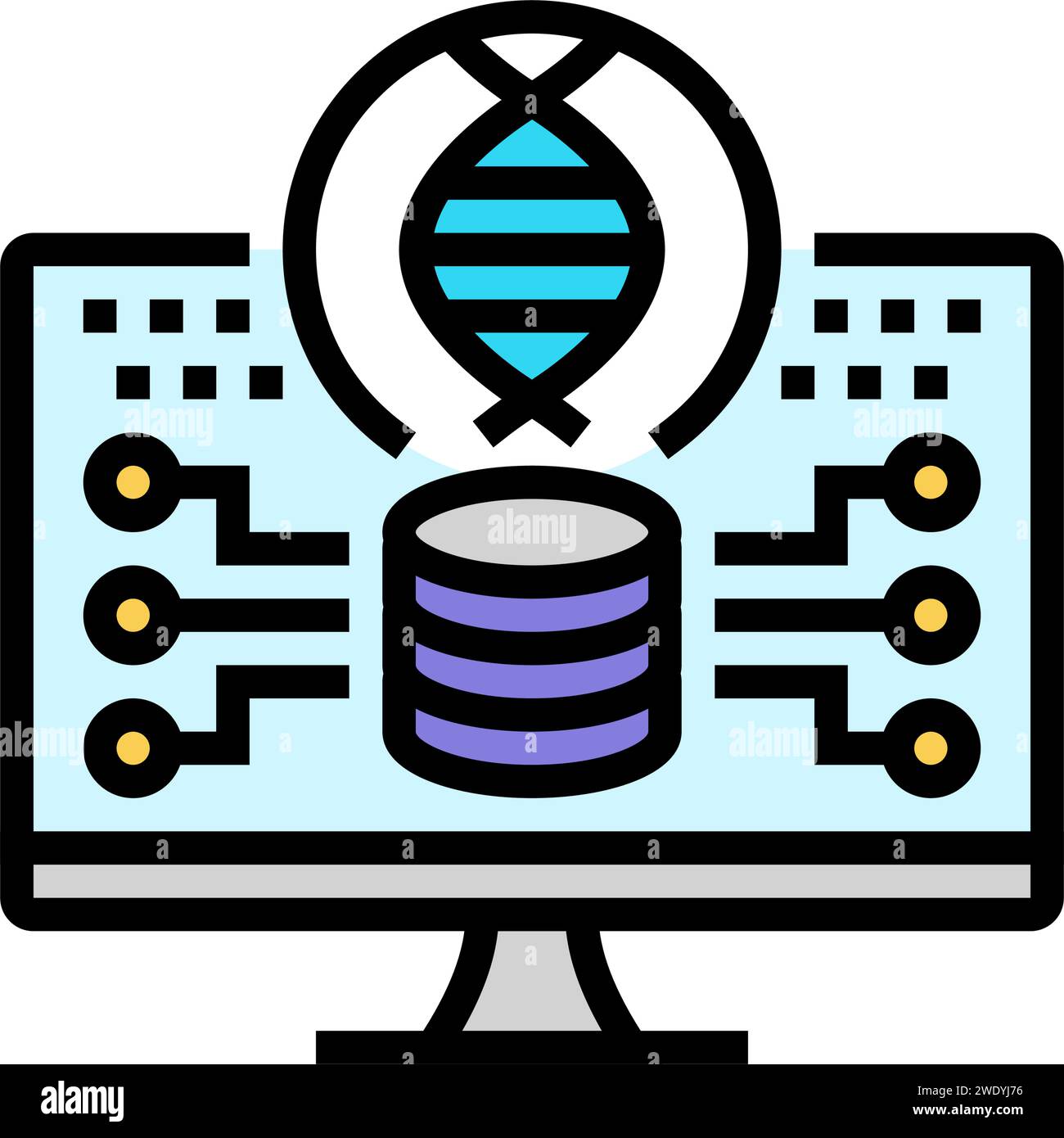 Genomic Data Analysis Cryptogenetics Color Icon Vector Illustration Stock Vector Image And Art Alamy