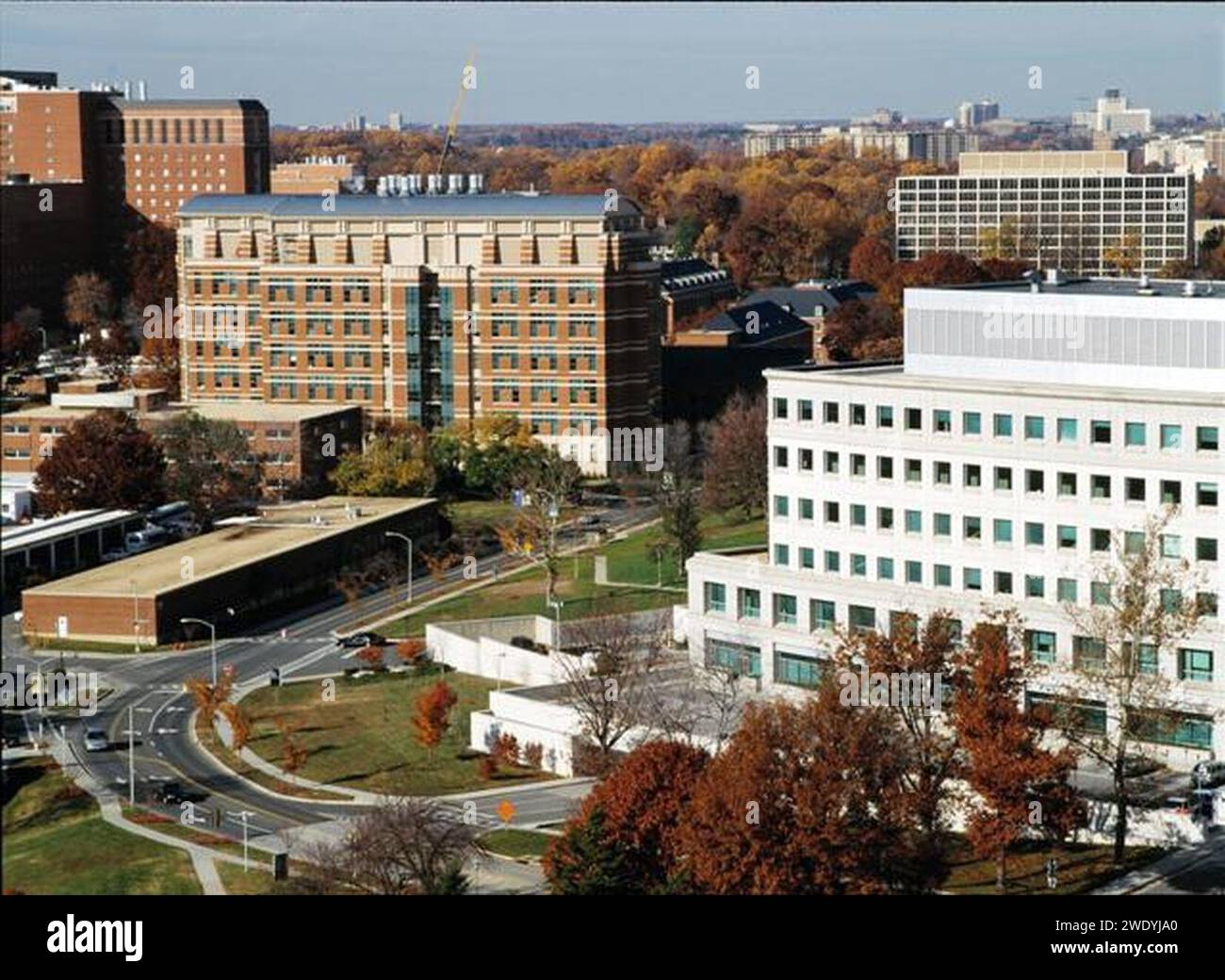 Aerial View of the NIH campus (14172777170 Stock Photo - Alamy