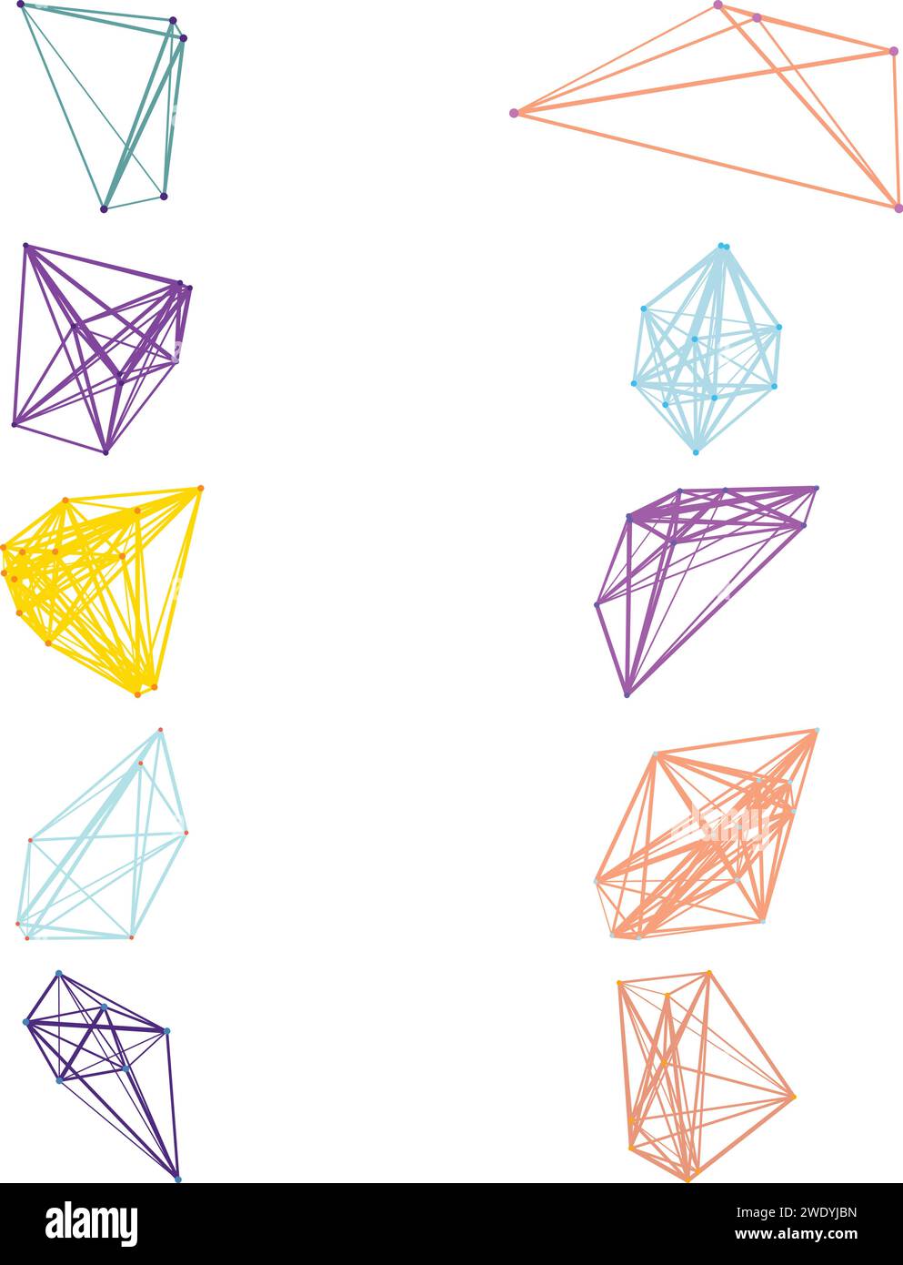 An abstract cut out transparent node network futuristic design element ...