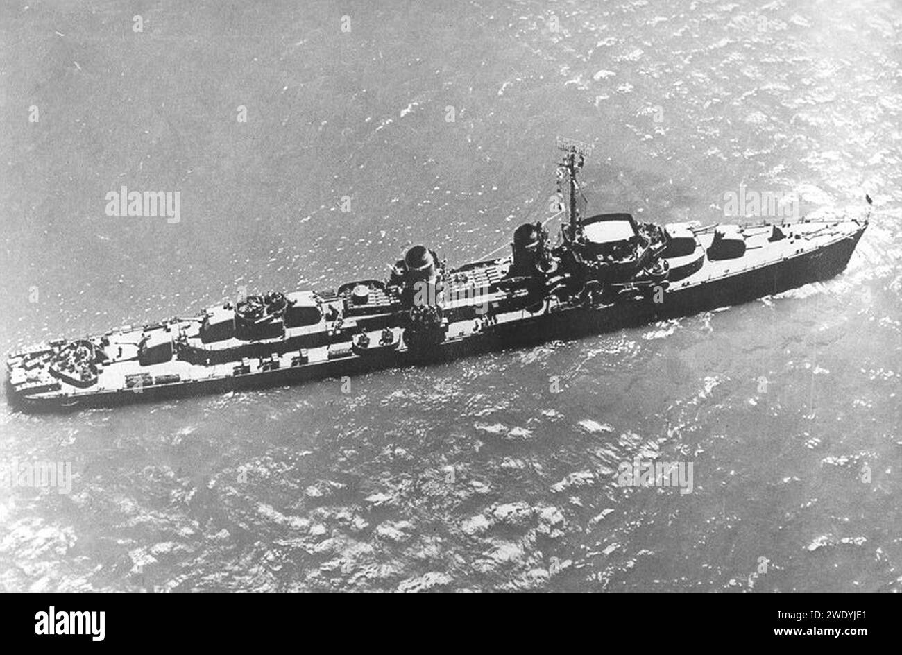 Aerial view of USS Heermann (DD-532), circa in 1943 Stock Photo - Alamy