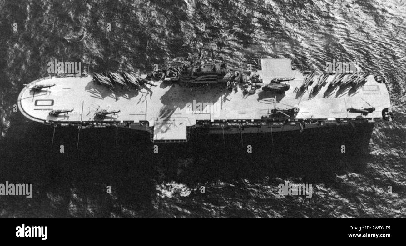 Aerial view of USS Tripoli (LPH-10) underway, in 1967 Stock Photo - Alamy