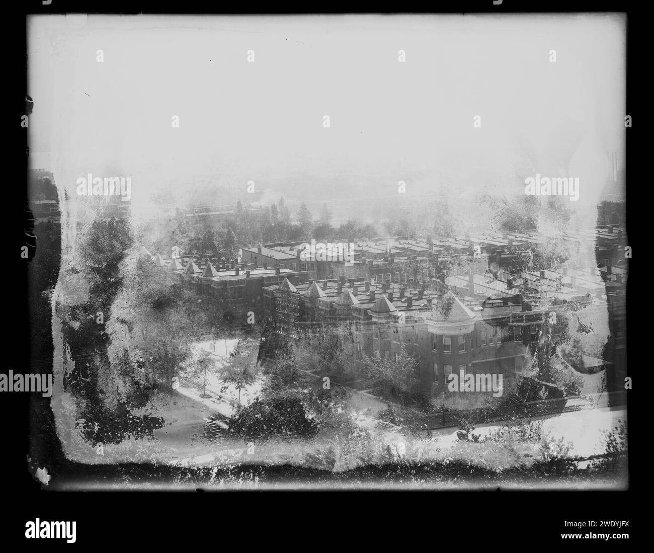 Aerial view of Washington, D.C., looking south, southwest, from old ...