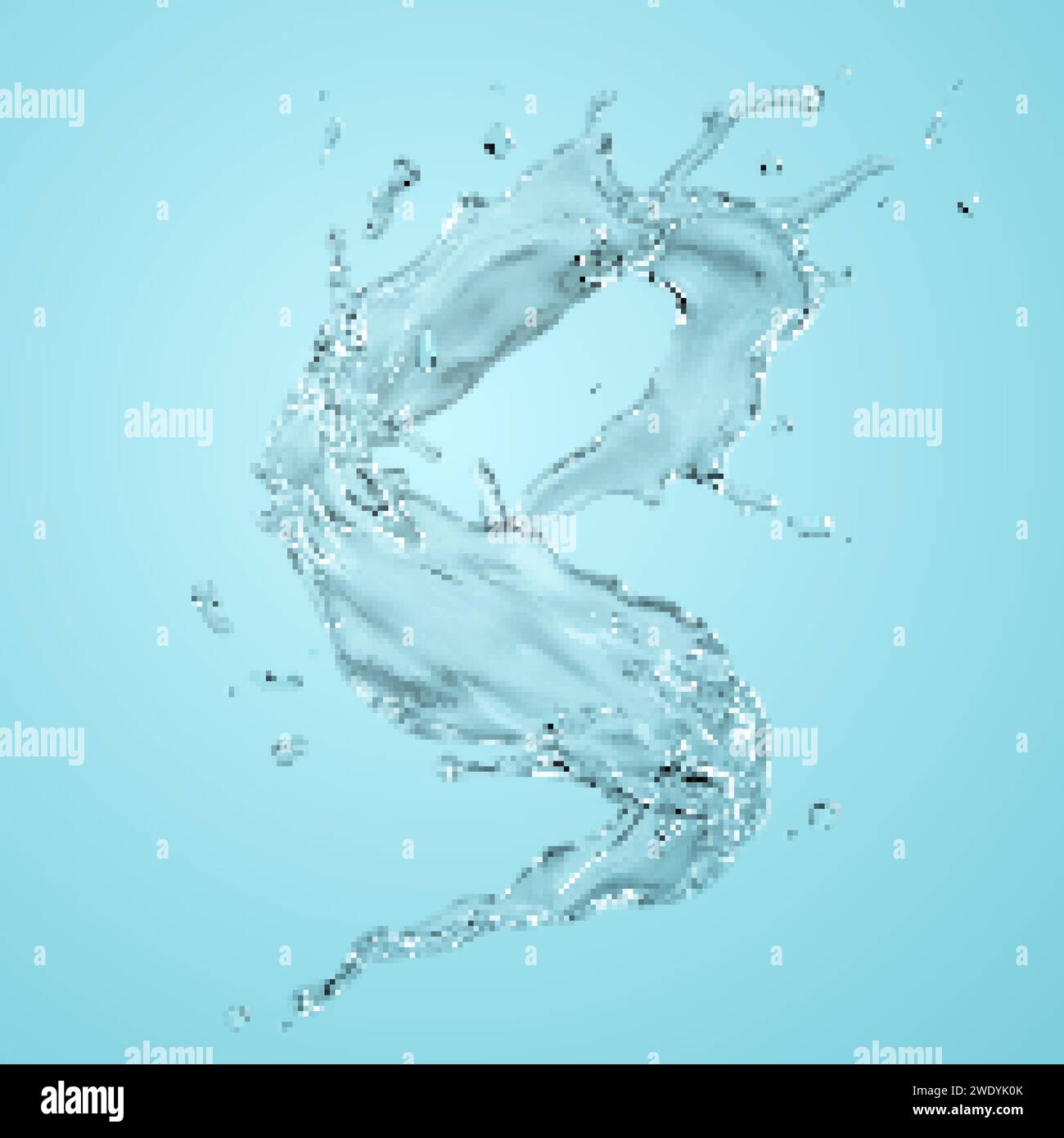 3d water splashes hi-res stock photography and images - Alamy
