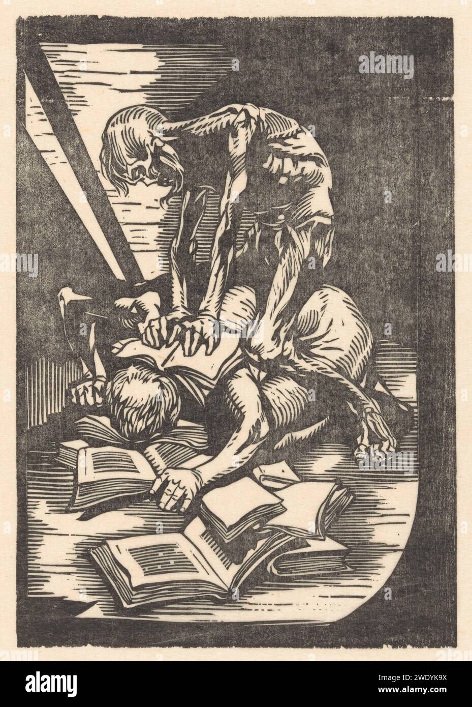 Death with victim, Johannes Josephus Aarts, 1881 - 1934 print Death ...