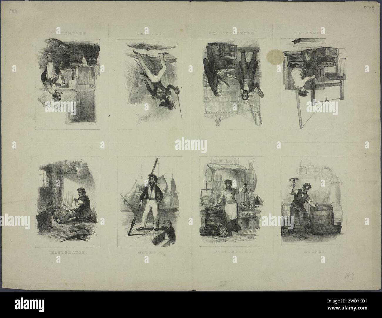 Afbeeldingen van beroepen-Catchpenny print-Borms 0473 Stock Photo - Alamy