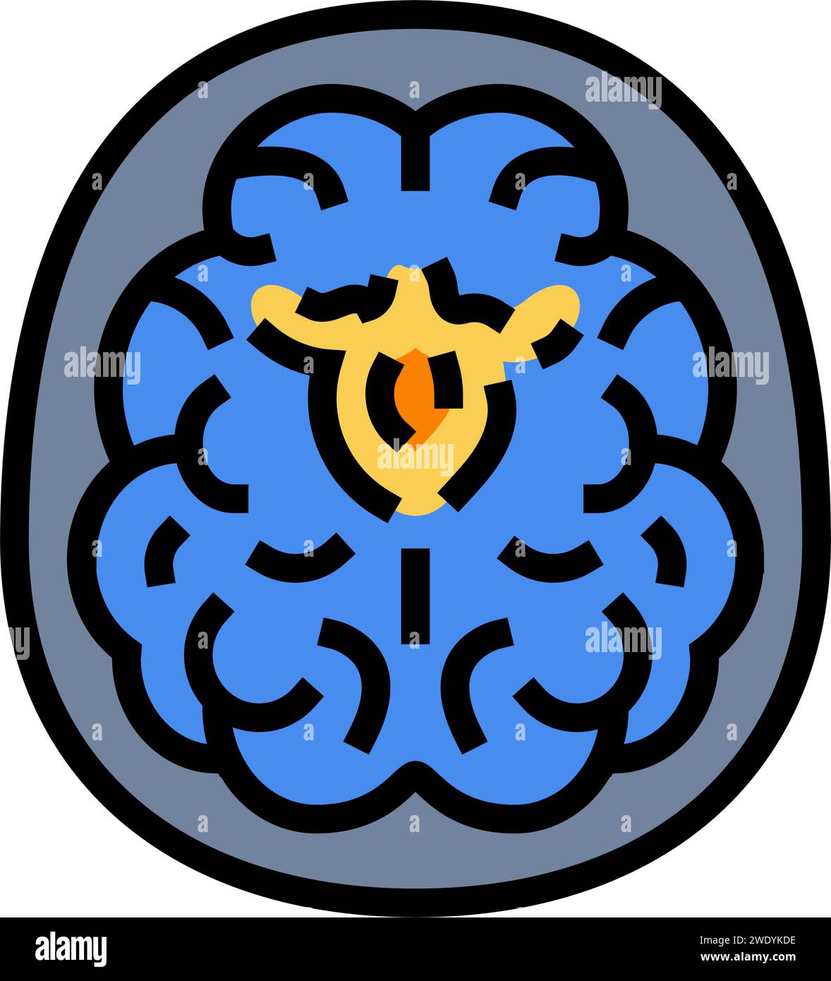 neuroimaging neuroscience neurology color icon vector illustration ...