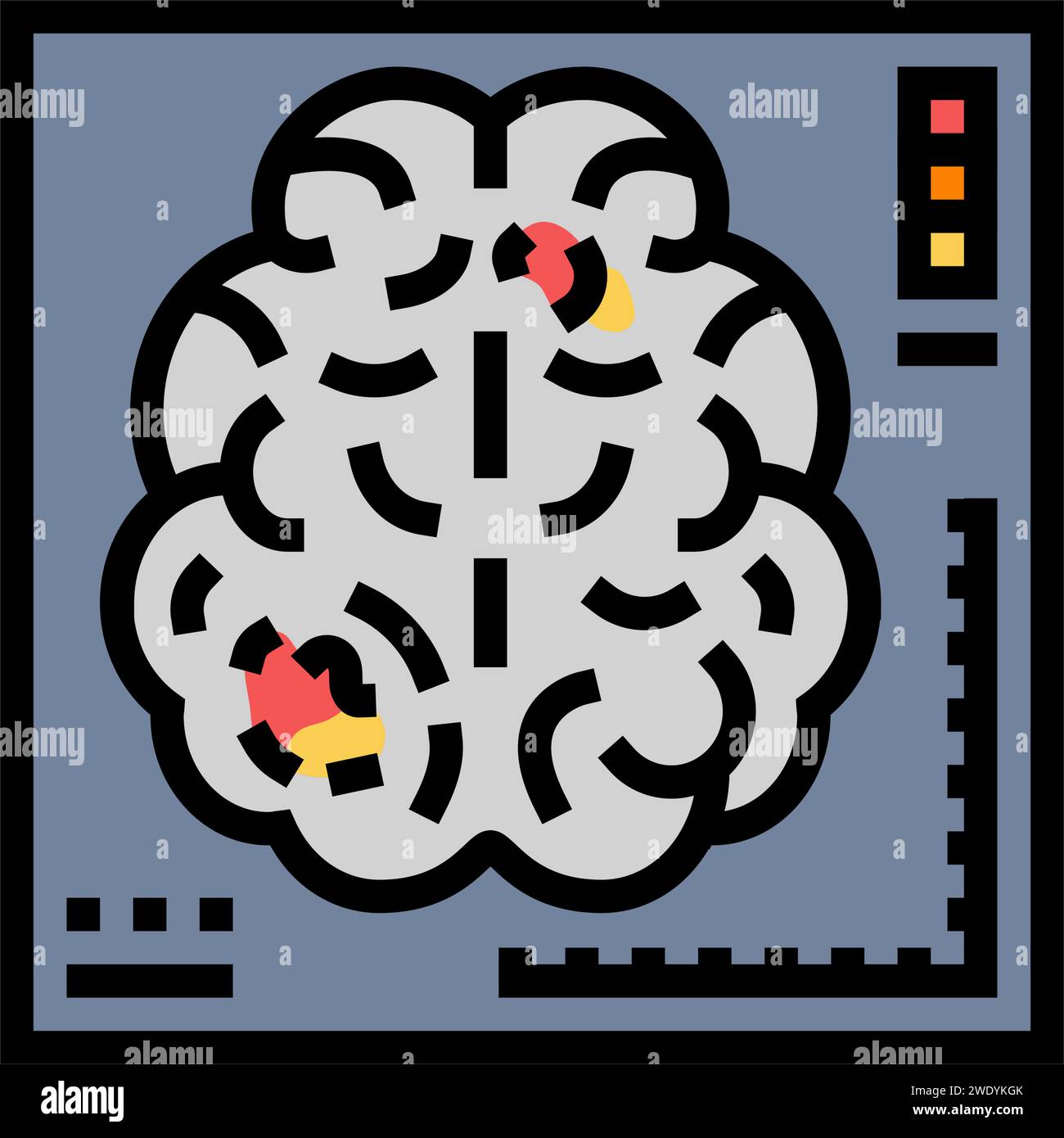 functional mri neuroscience neurology color icon vector illustration ...