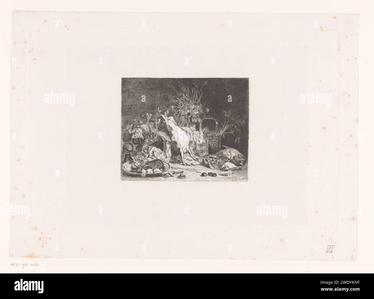 Still life of flowers, fruits and wildlife, Paul Emile Nicolié, 1870 ...