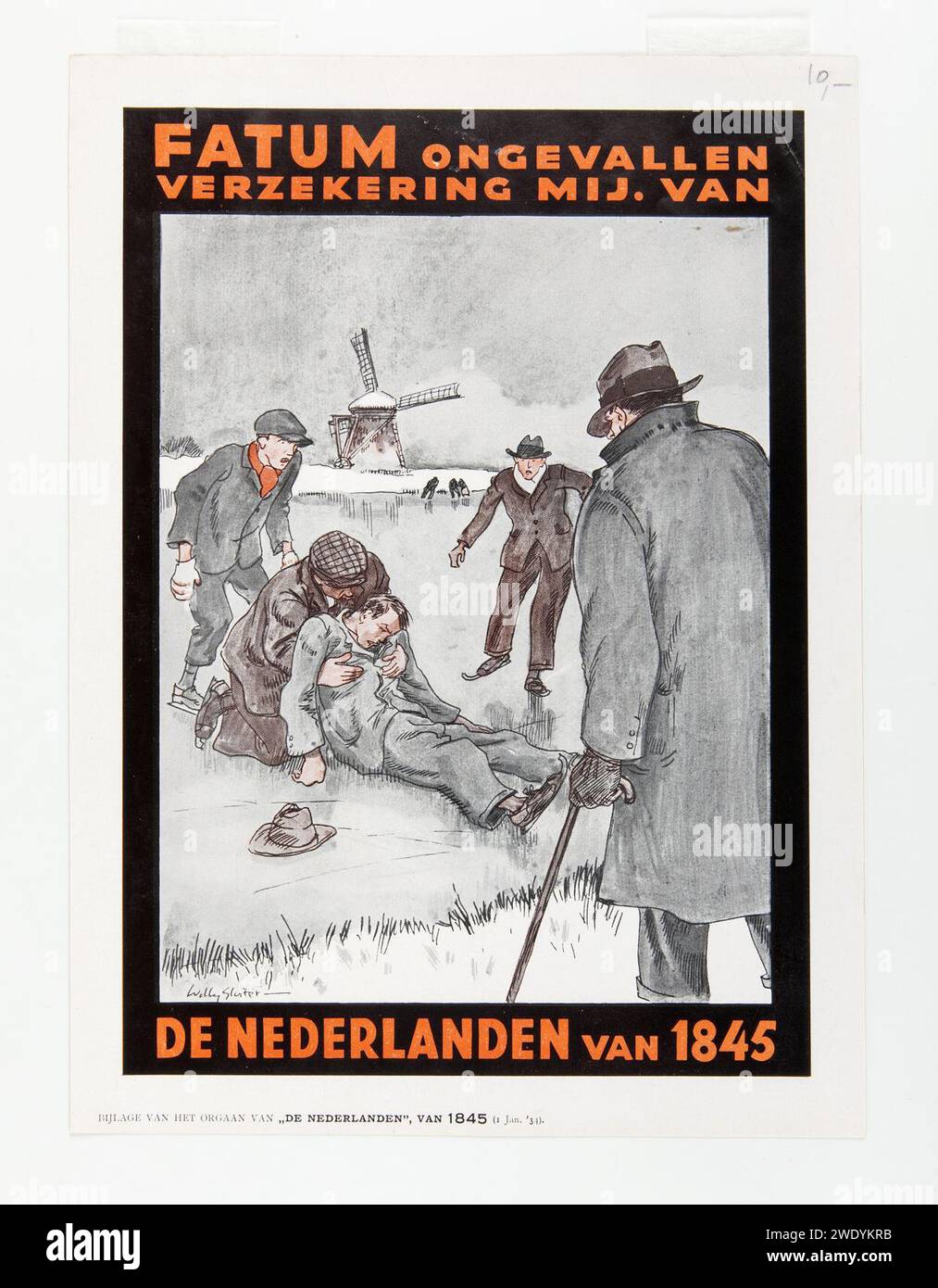 Affiche ''Fatum Ongevallen Verzekering Mij. van De Nederlanden van 1845 ...