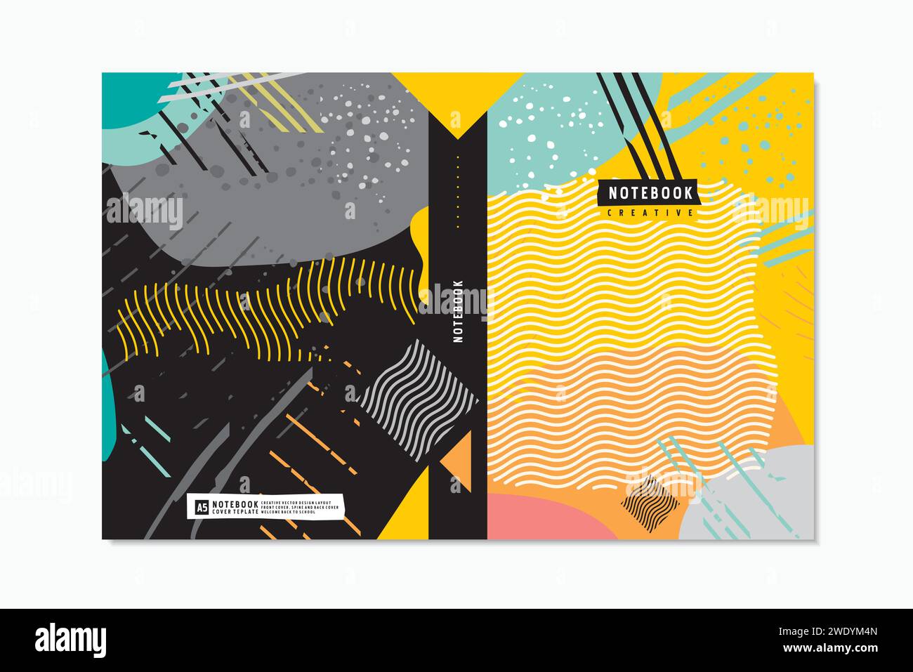 Abstract design template perfect for notebook cover, brochure, planner ...
