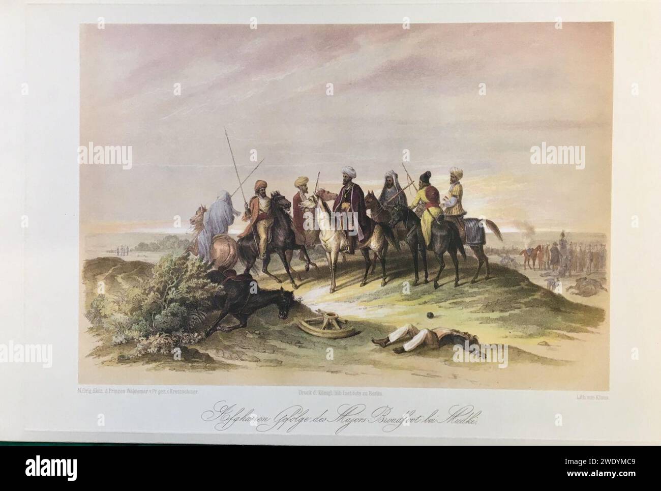 Afghan cavalry during the Battle of Mudki (December 18th, 1845) of the ...