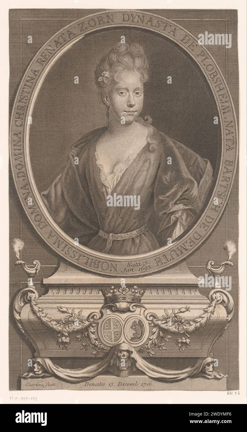Portret van Christine Renée Zorn de Plobsheim, François Chéreau (I ...
