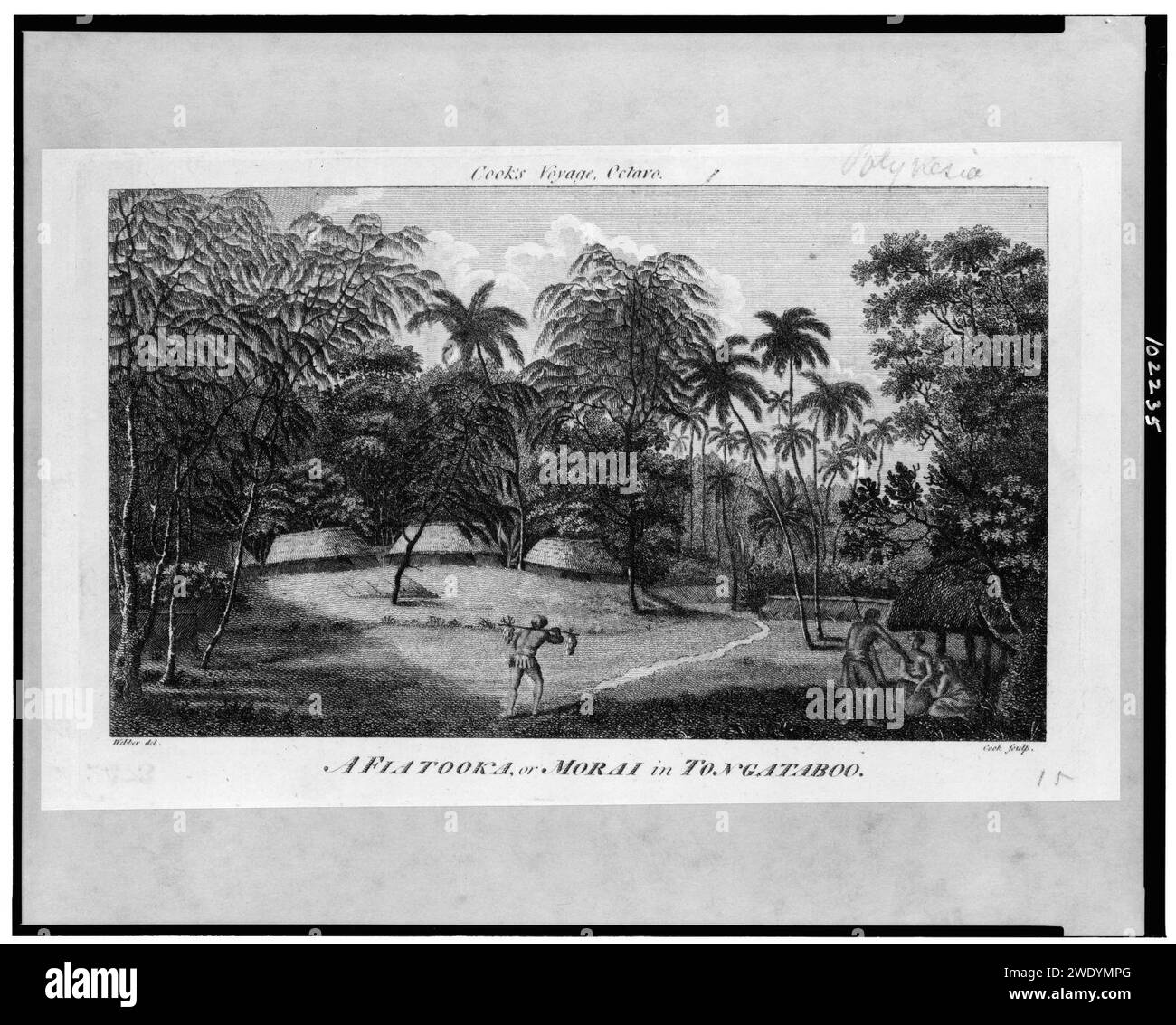 Afiatooka, or Morai in Tongataboo (i.e. Tongatabu) - Webber del. ; Cook ...