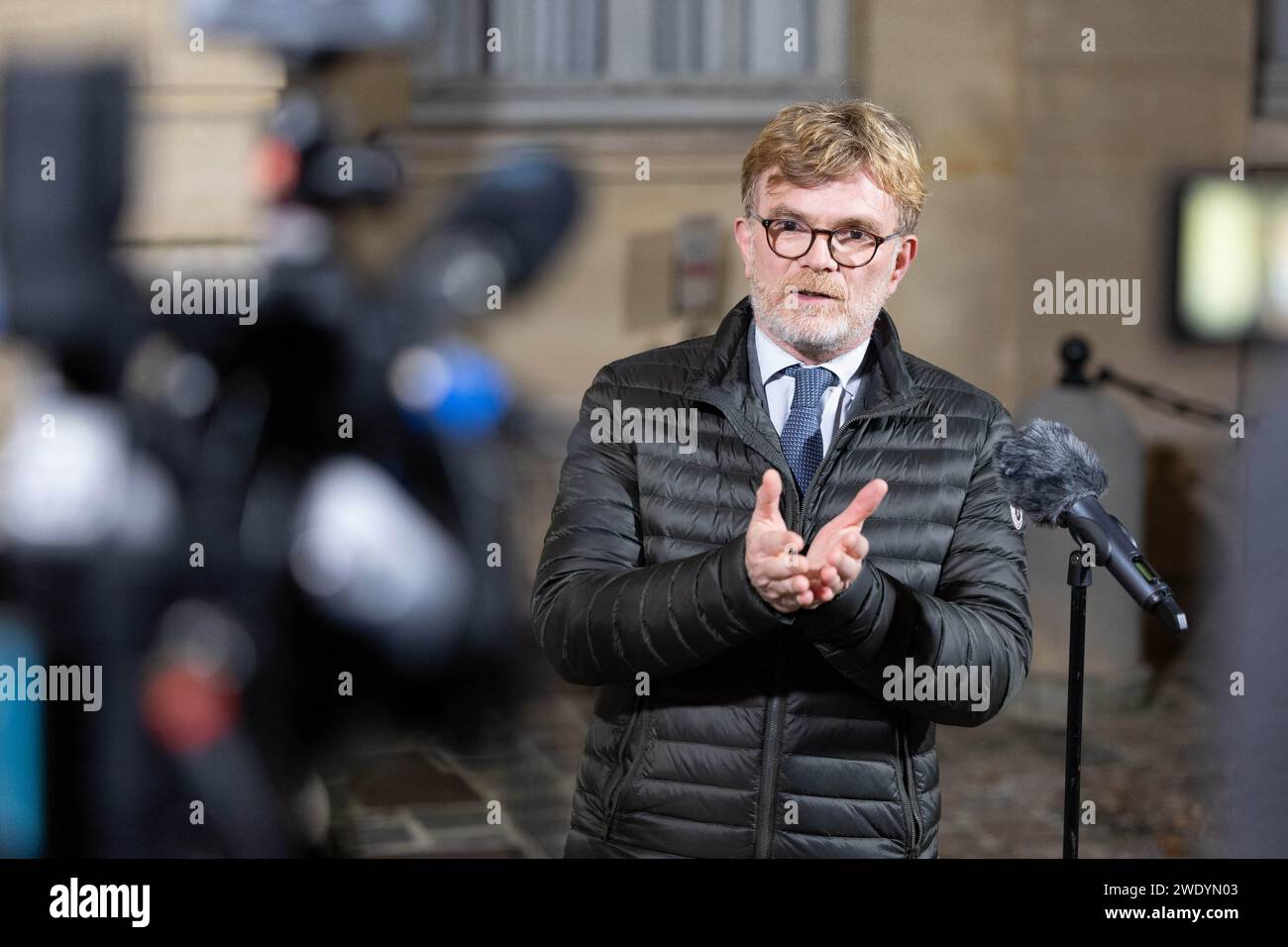 French Agriculture and Food Sovereignty Minister Marc Fesneau makes a ...