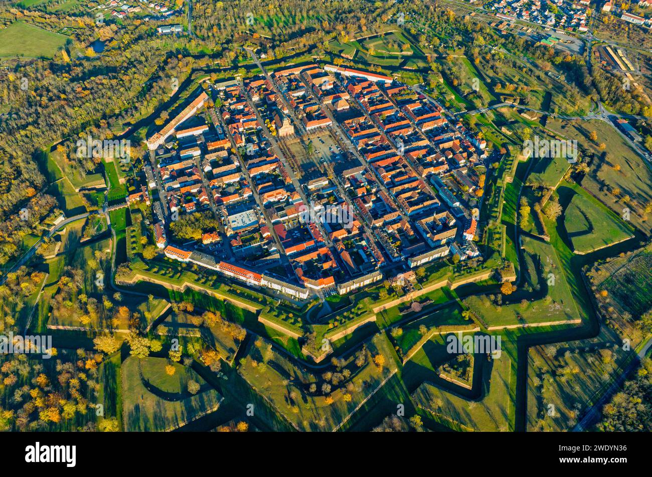 Aerial view of the fortified town of Neuf Brisach, Alsace, France Stock Photo - Alamy
