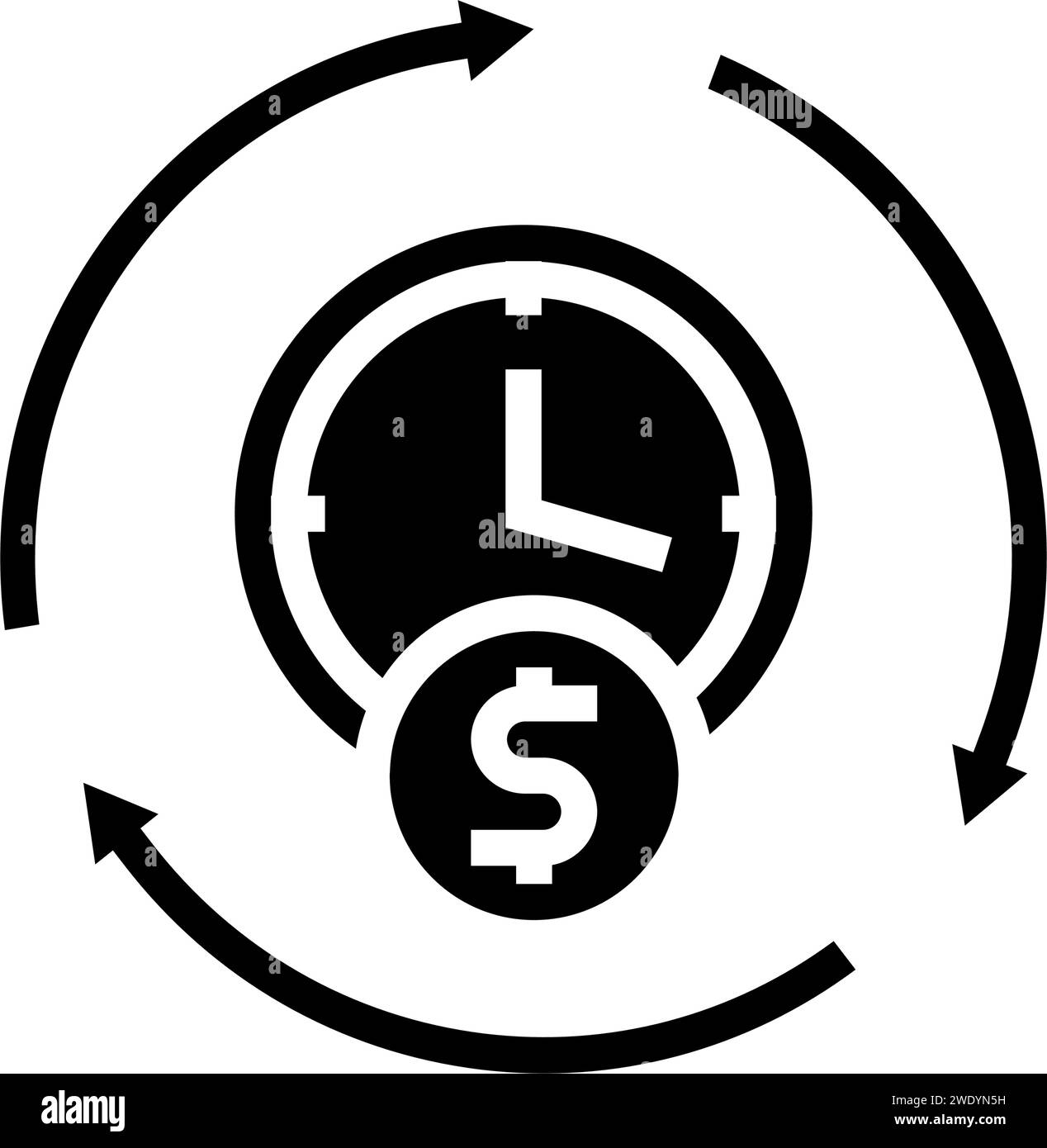 investment time management glyph icon vector illustration Stock Vector ...