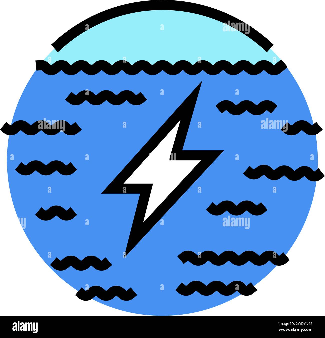 wave energy converter tidal color icon vector illustration Stock Vector ...
