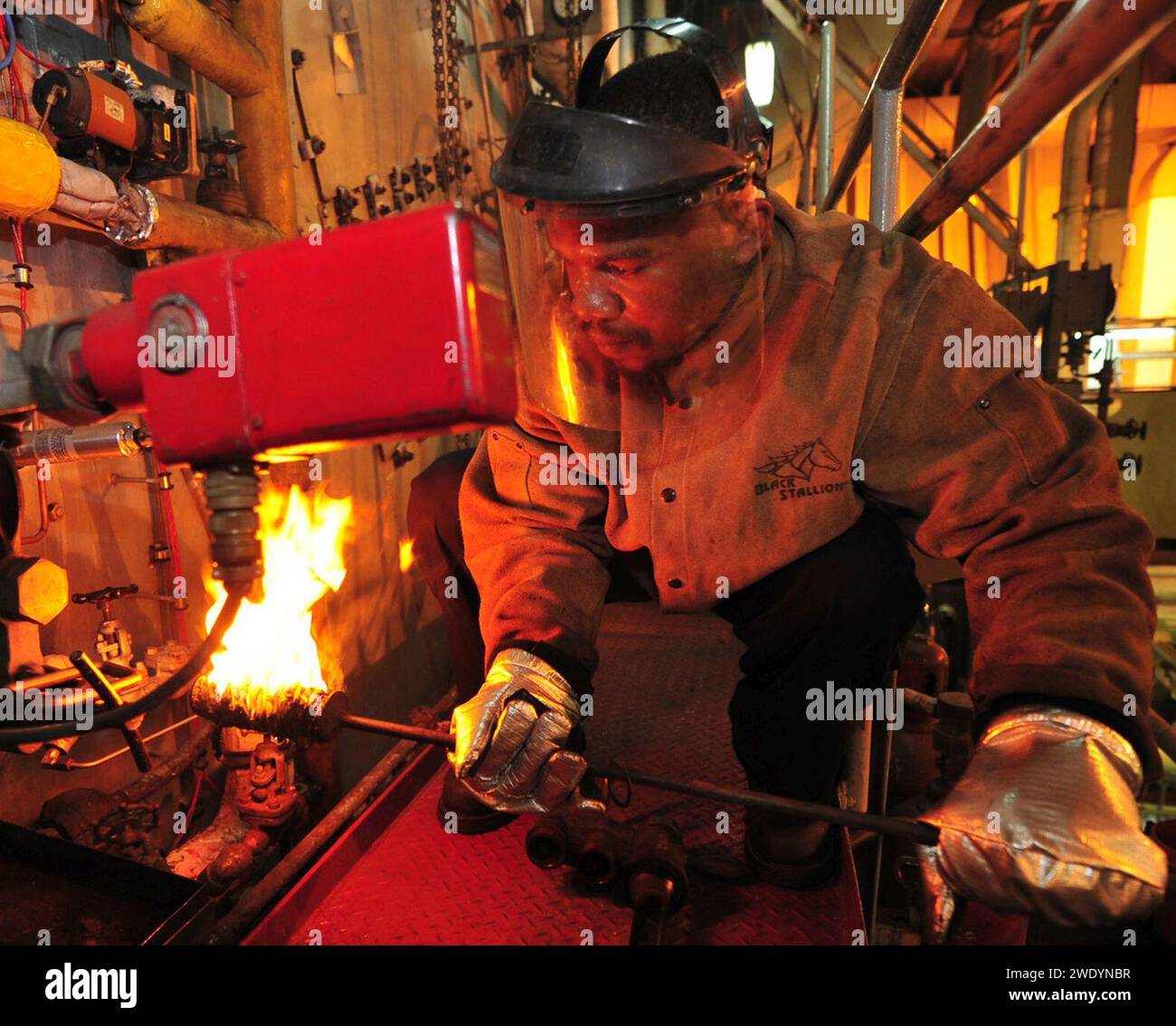 African-American civil service mariner detail, from- US Navy Engine ...