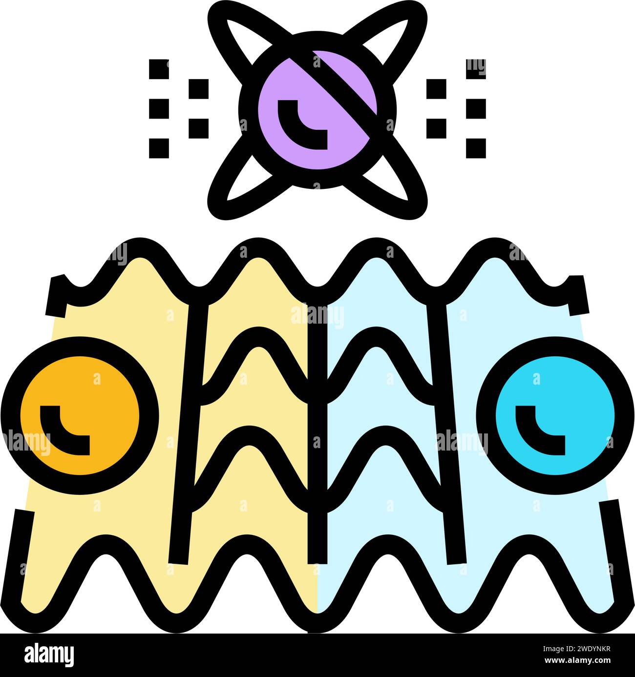 simulation quantum technology color icon vector illustration Stock ...