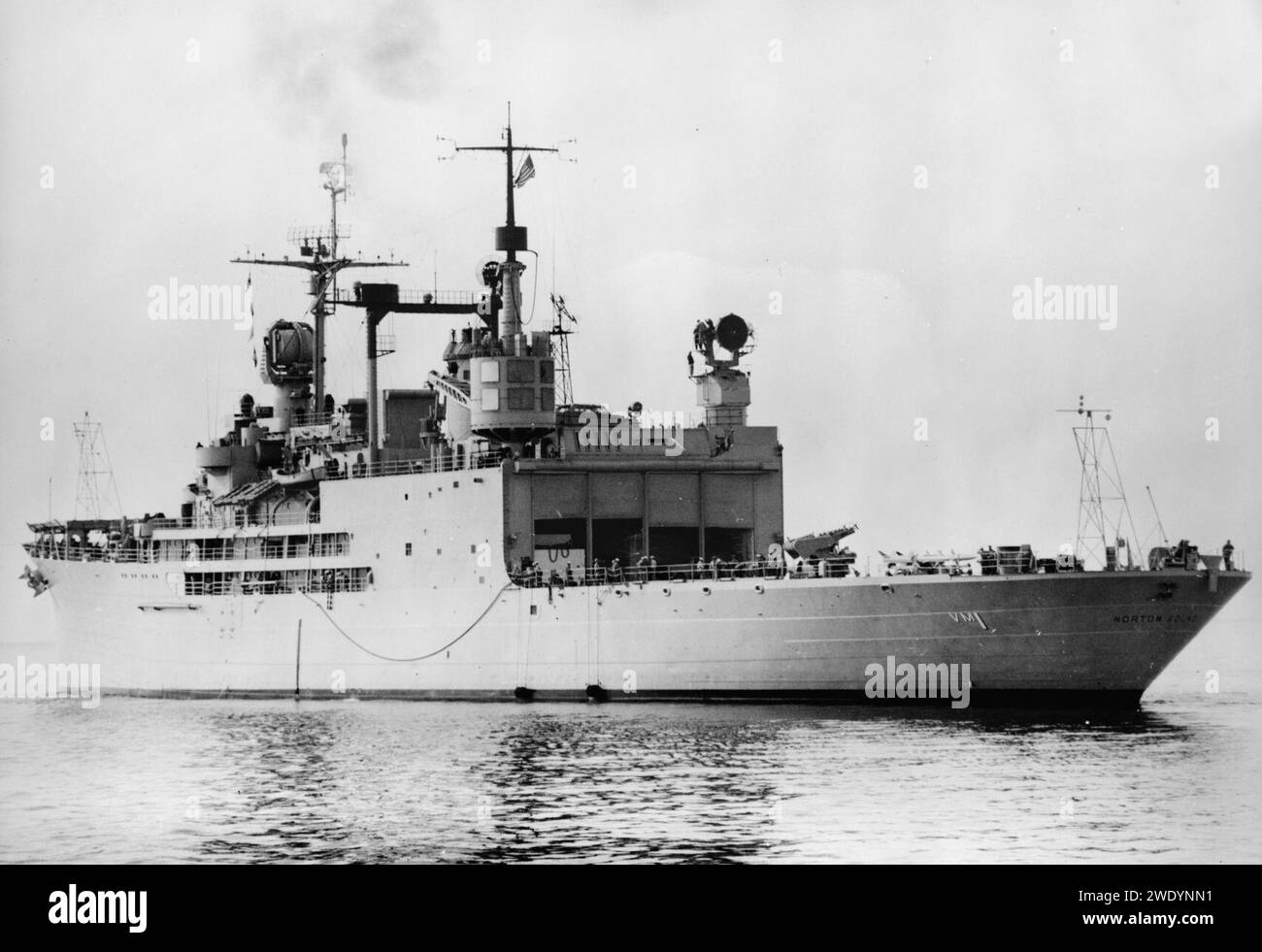 Aft view of USS Norton Sound (AVM-1) off the San Francisco Naval ...