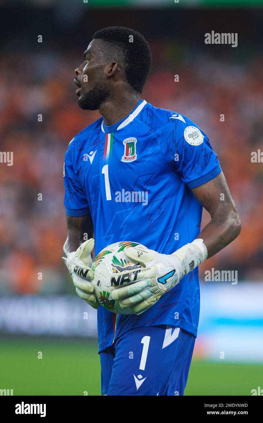 Jesús Owono during the Côte d'Ivoire VS Equatorial Guinea match Stock ...