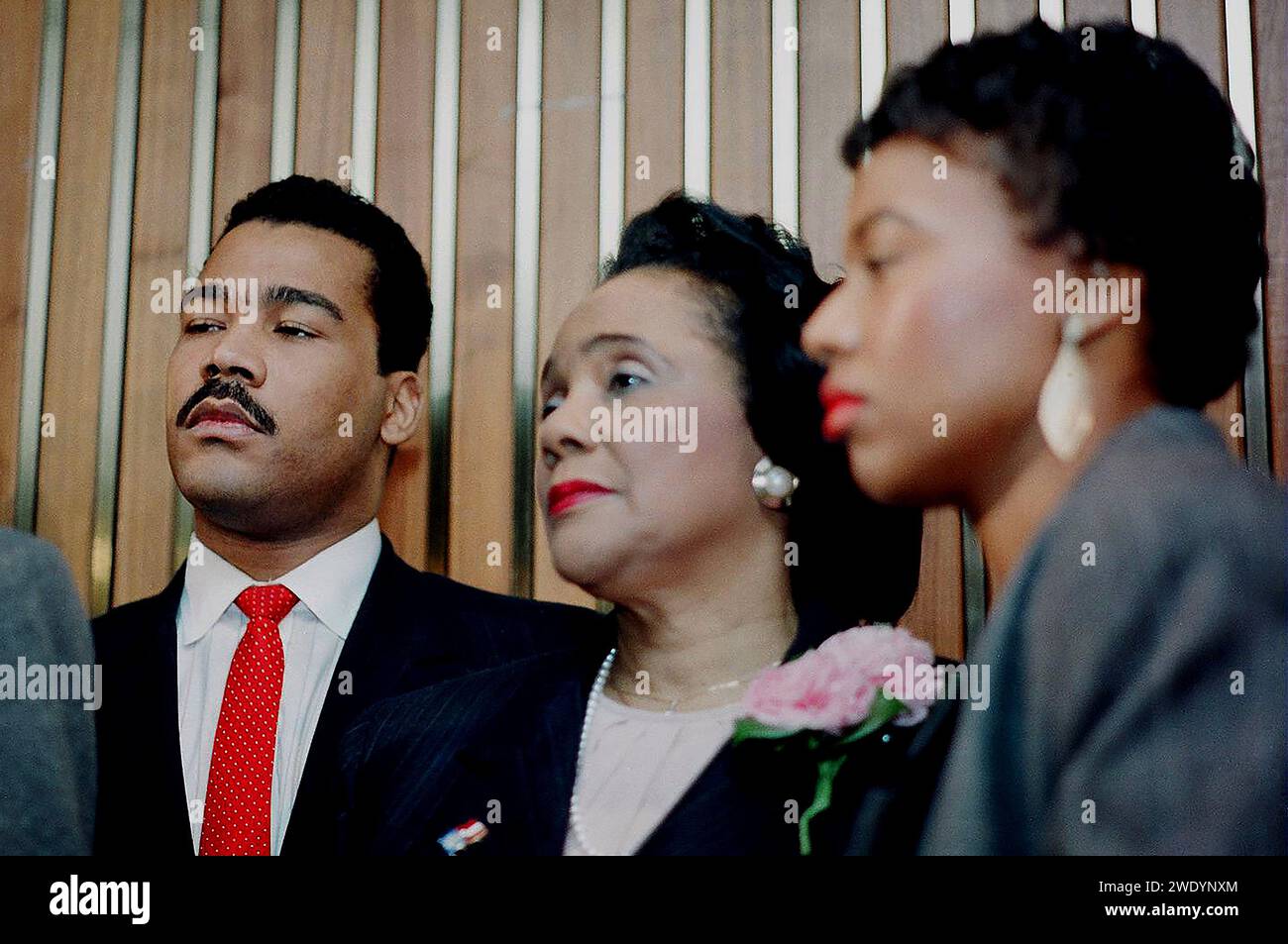 Dexter King with his mother and sister Stock Photo - Alamy