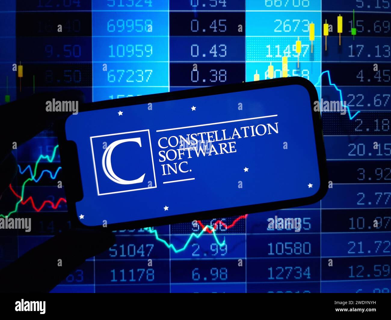 Konskie, Poland - January 22, 2024: Constellation Software company logo ...