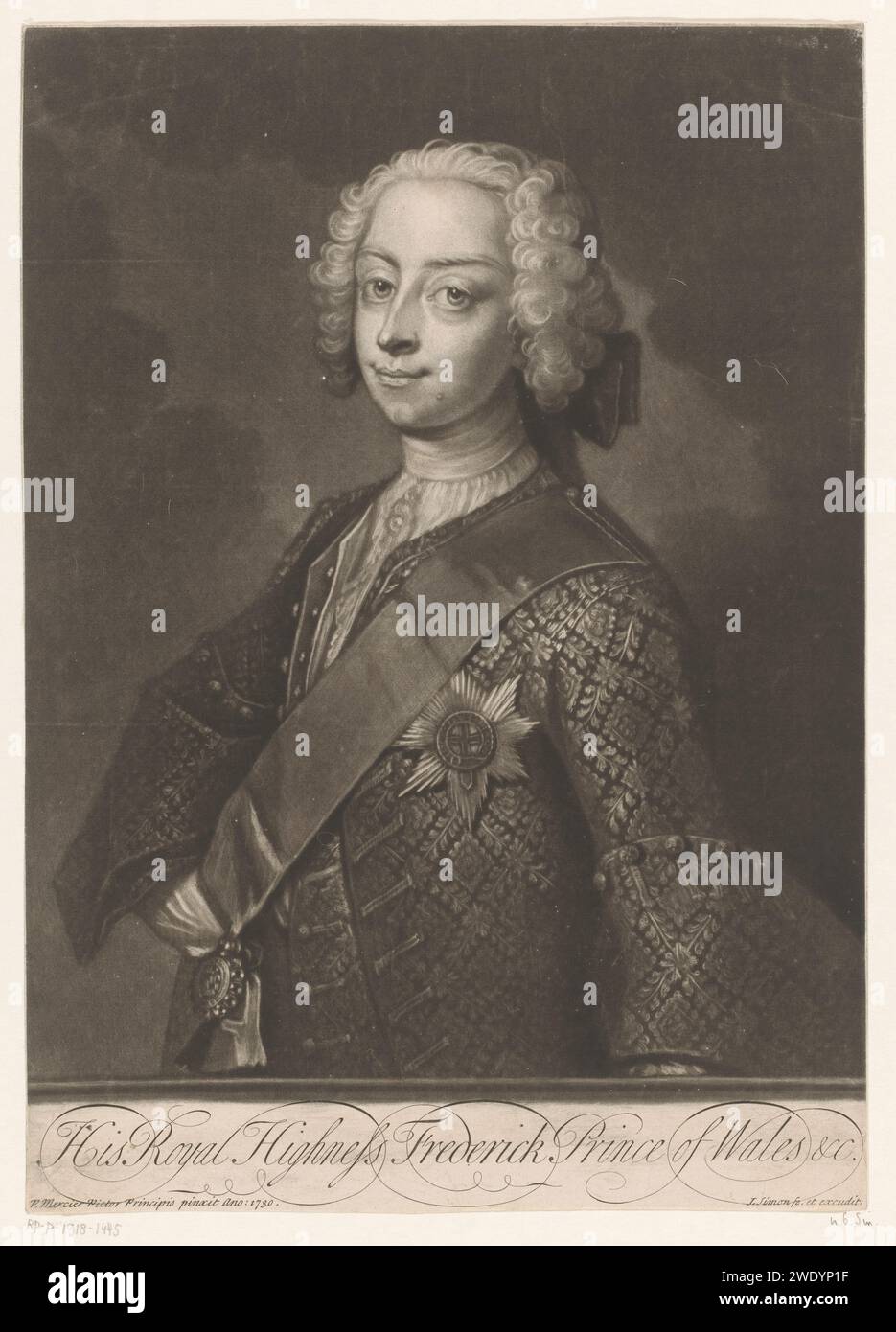 Portrait of Frederik, Prince of Wales, Jean Simon, After Philippe ...