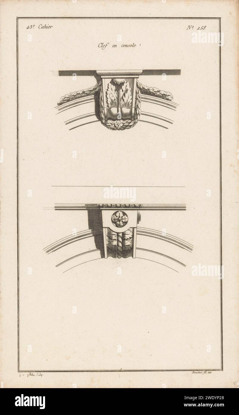 Spring stones with leaf motifs, Jean Pelletier, After Juste Nathan ...