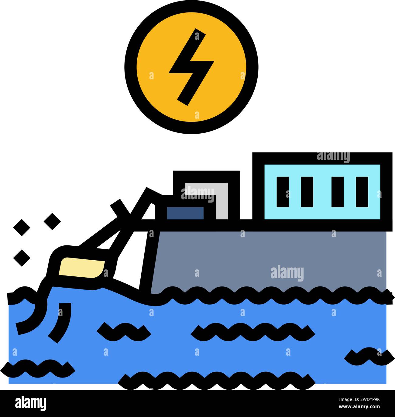 wave energy storage color icon vector illustration Stock Vector Image ... wave energy storage color icon vector illustration Stock Vector Image ...