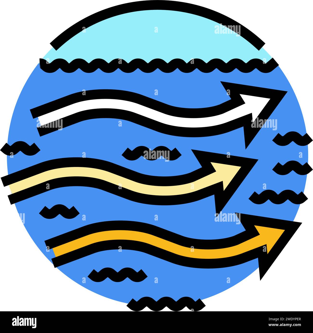 currents tidal power color icon vector. currents tidal power sign ...