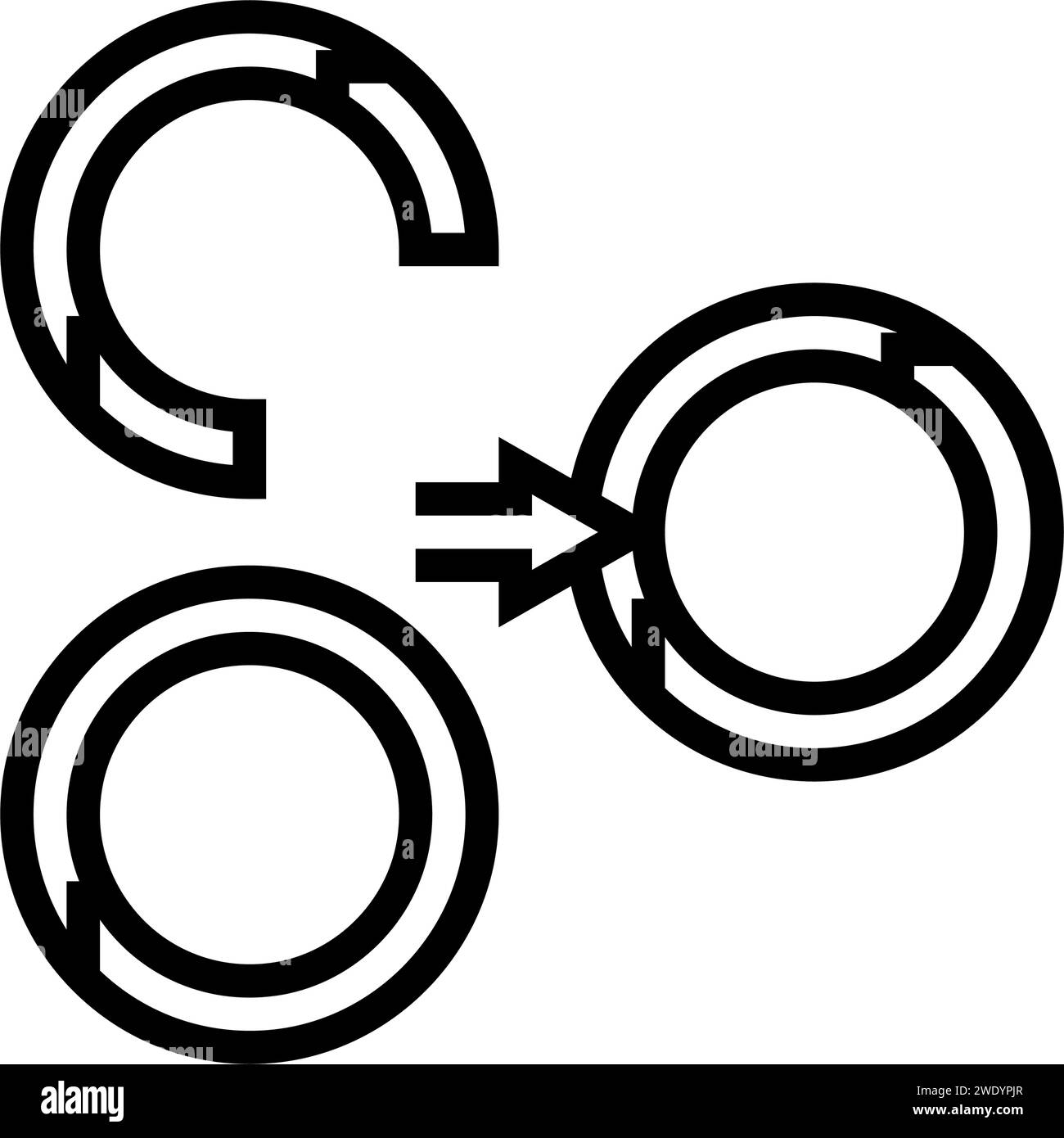 protein synthesis cryptogenetics line icon vector illustration Stock ...