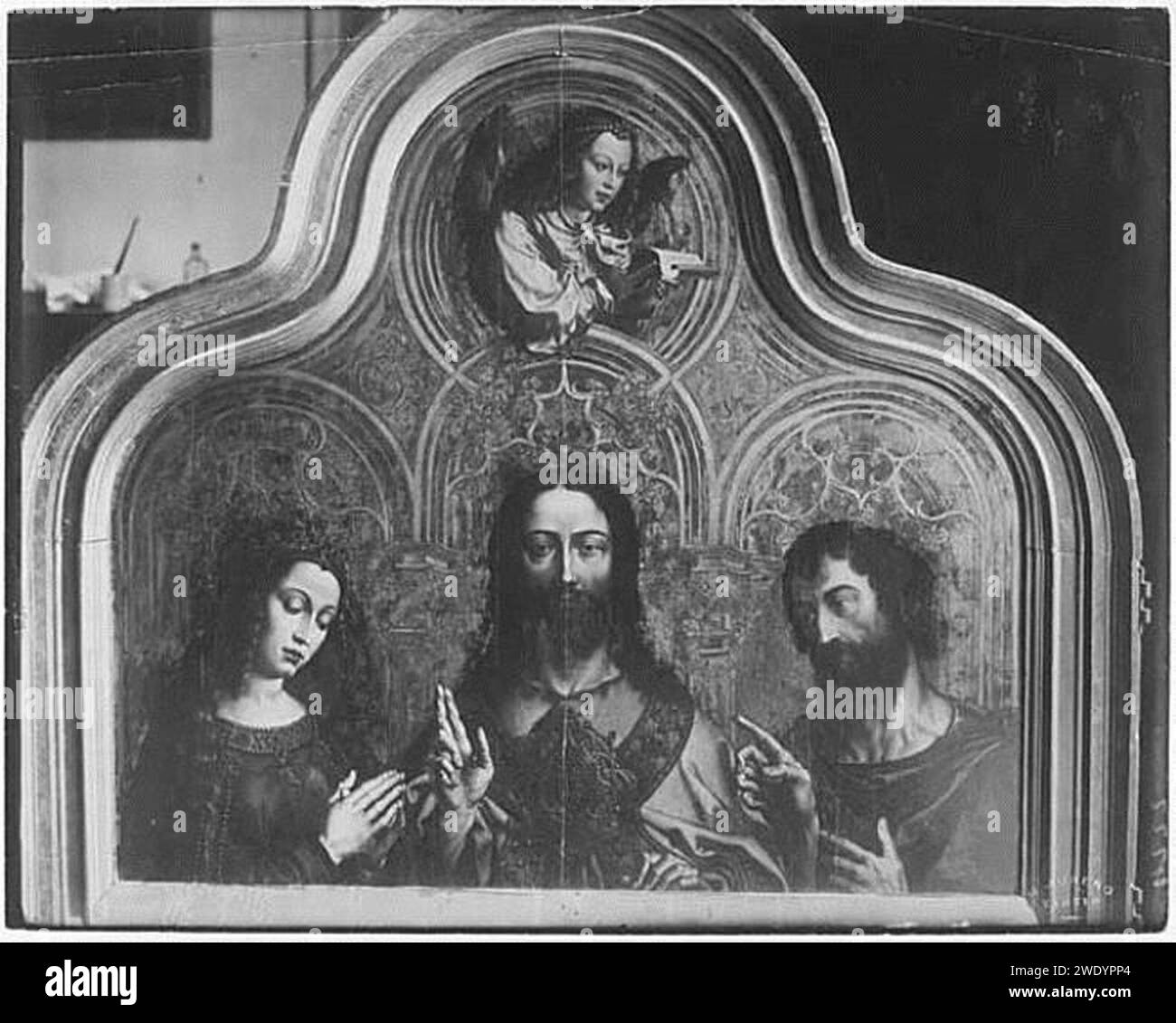 After Jan Gossart - Zegenende Christus geflankeerd door Maria en ...