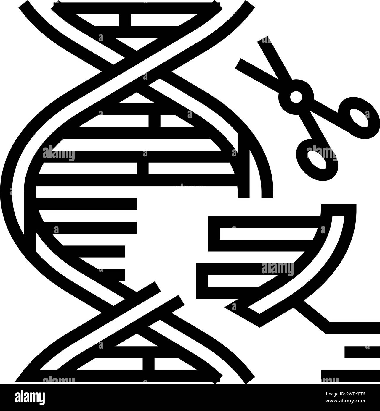 genome editing cryptogenetics line icon vector illustration Stock ...