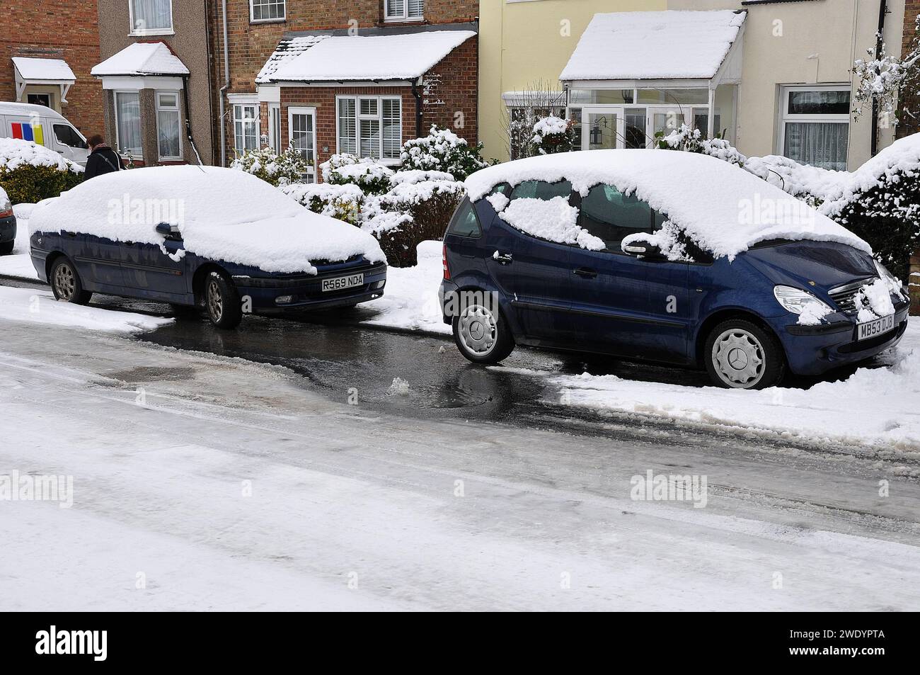 Water leak during freezing weather. Water mains burst resulting in ...