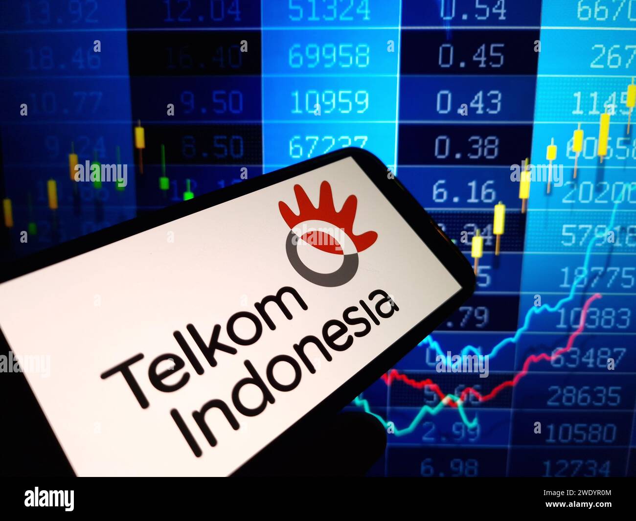 Konskie, Poland - January 22, 2024: Telkom Indonesia company logo ...