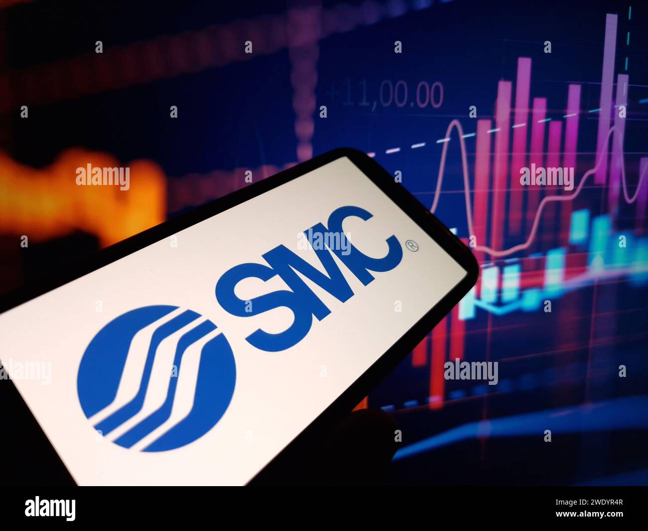 Konskie, Poland - January 22, 2024: SMC company logo displayed on ...