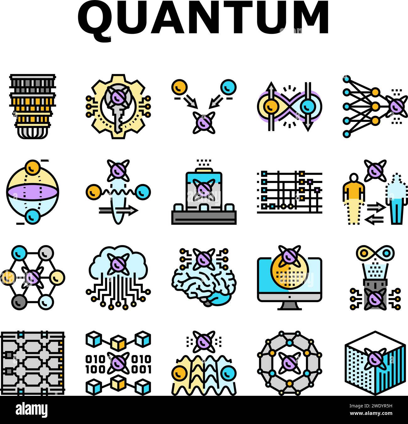 Quantum data flow Stock Vector Images - Alamy