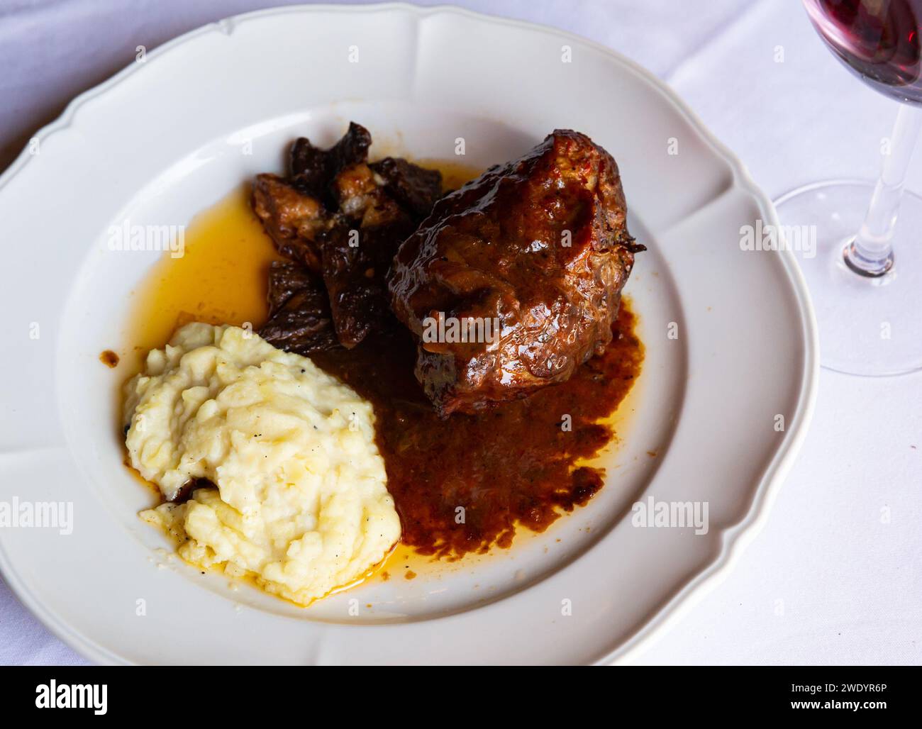 Mutton baked in oven Stock Photo - Alamy