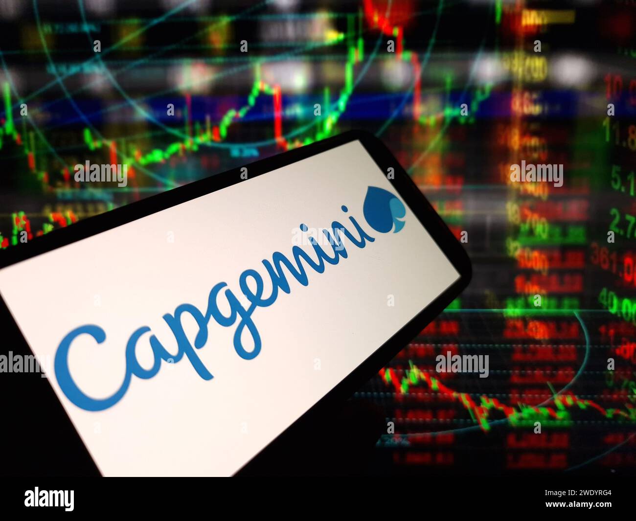 Konskie, Poland - January 22, 2024: Capgemini company logo displayed on ...