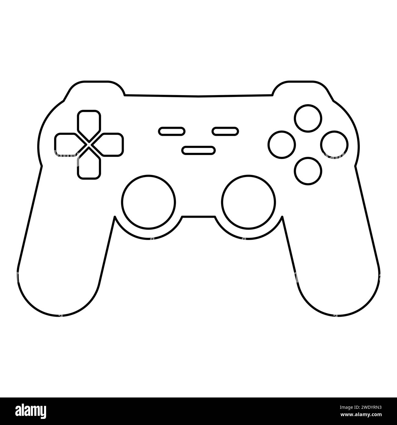 Joystick line icon. Game console or game controller signs. Vector illustration Stock Vector ...