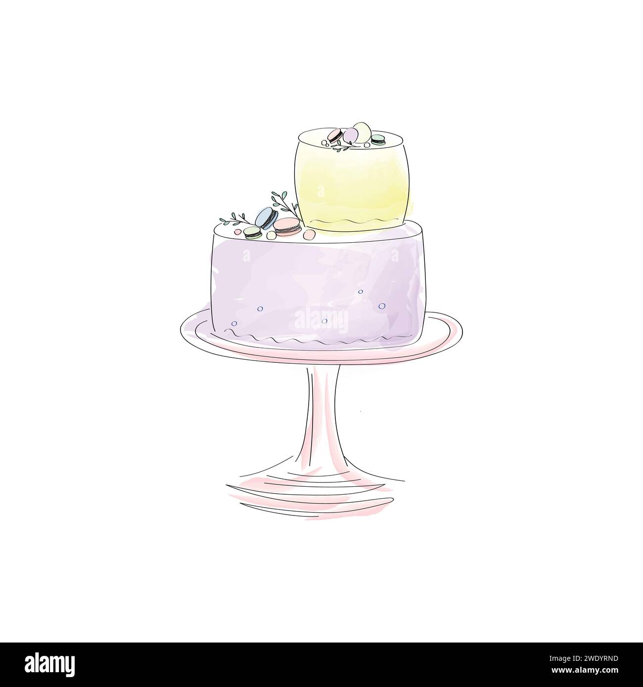 Minimalistic cake Stock Vector Images - Alamy