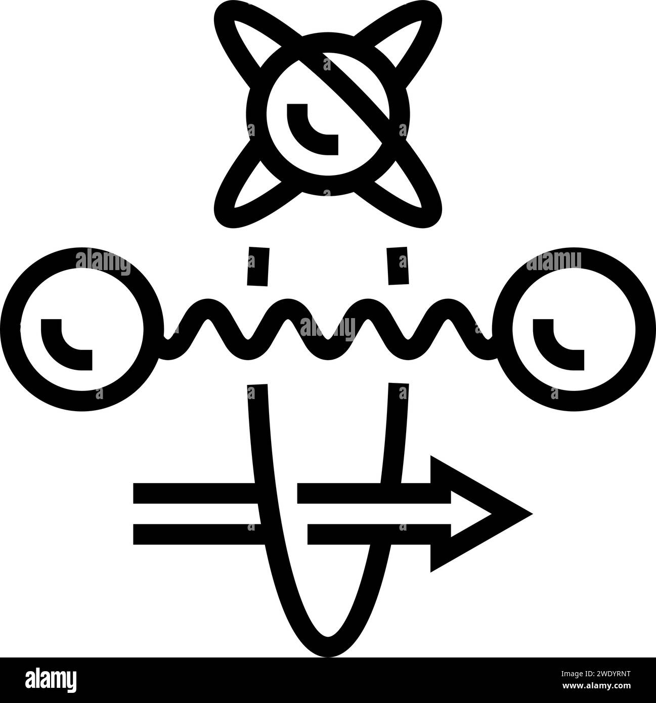 gate quantum technology line icon vector illustration Stock Vector ... gate quantum technology line icon vector illustration Stock Vector ...