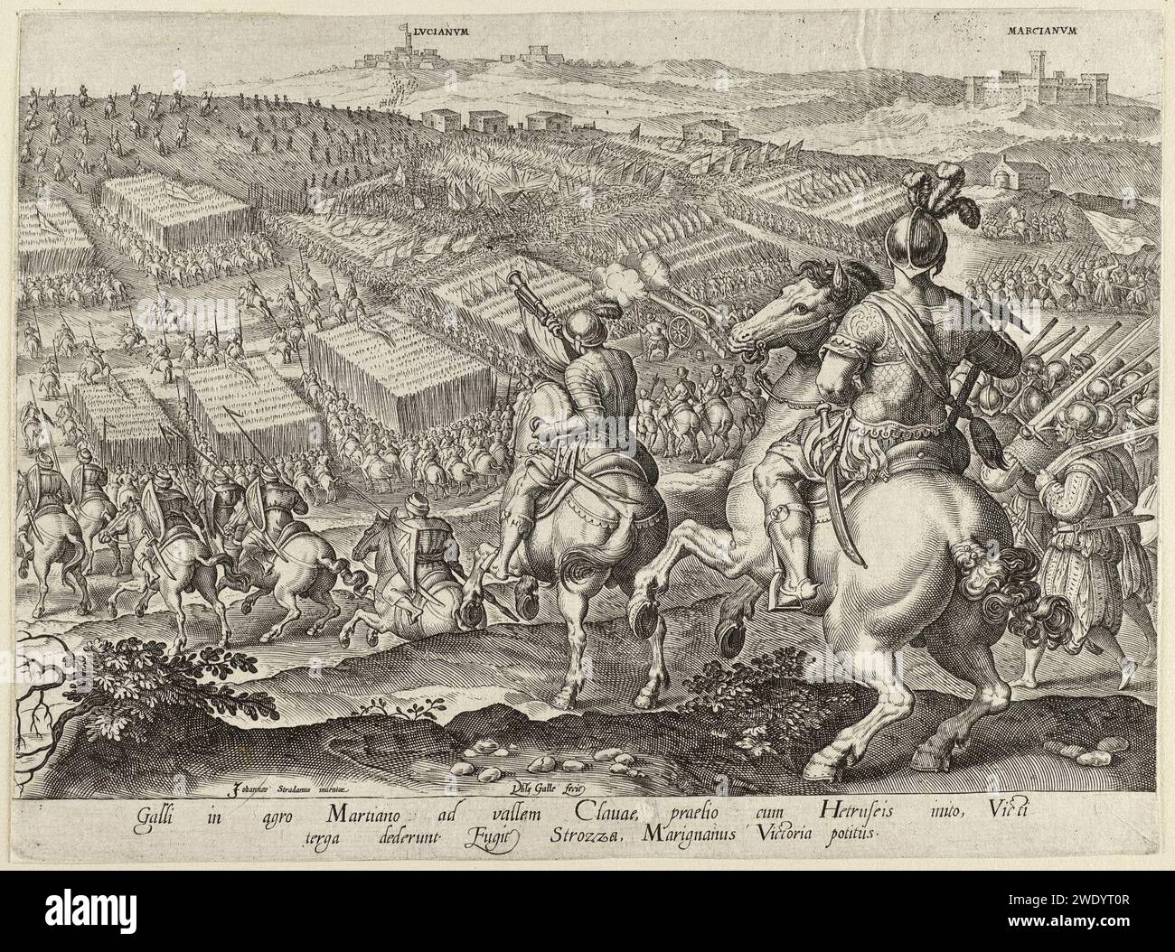 Aftocht van Pietro Strozzi tijdens de slag bij Marciano Stock Photo - Alamy