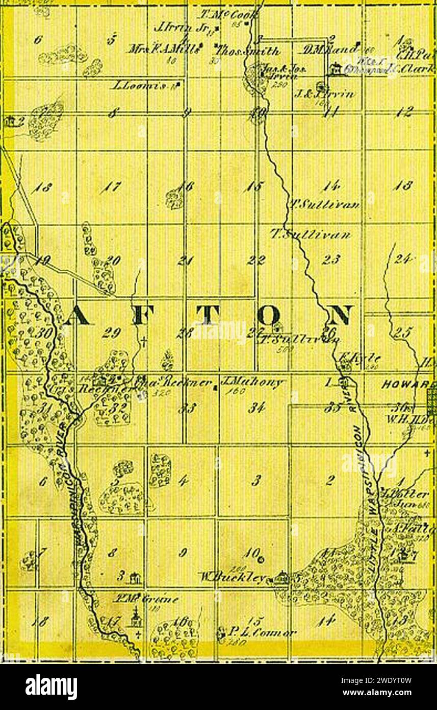 Afton map hi-res stock photography and images - Alamy