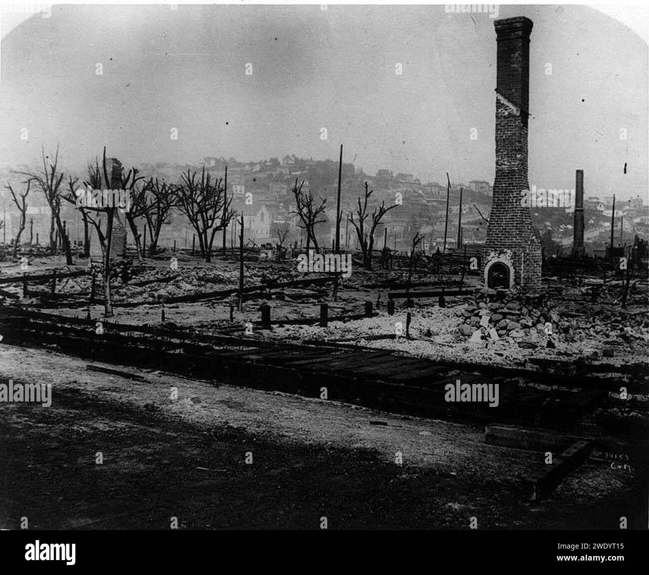 Aftermath of Seattle fire of June 6, 1889 Stock Photo - Alamy