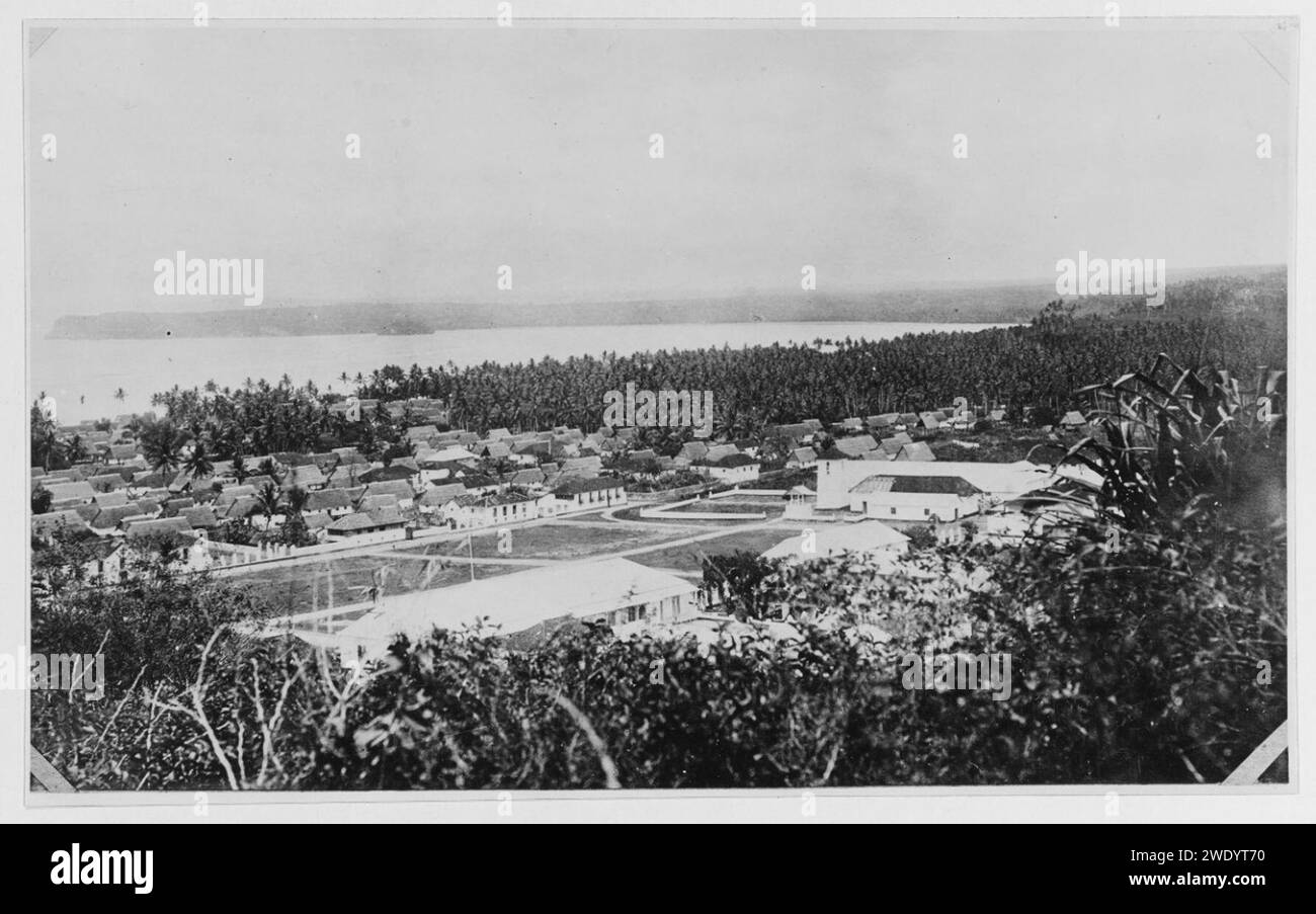 Agana from Signal Station on Mesa, circa 1900, Guam Stock Photo - Alamy