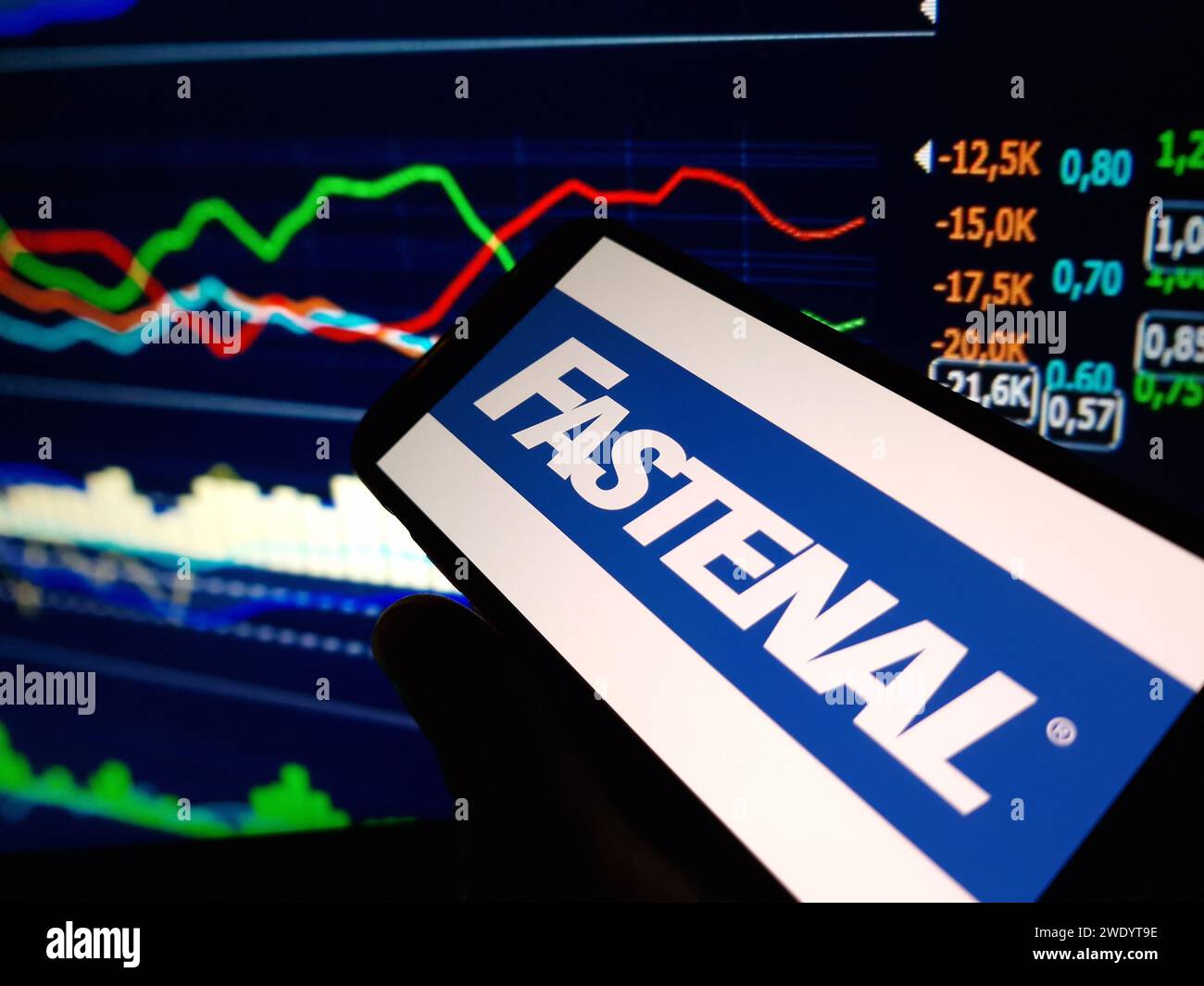 Konskie, Poland - January 22, 2024: Fastenal company logo displayed on ...